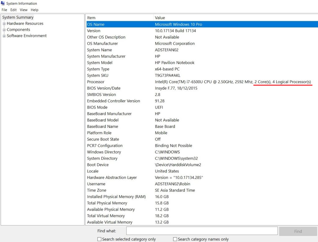 [ General ] How to check the number of Core and Thread (Logical ...